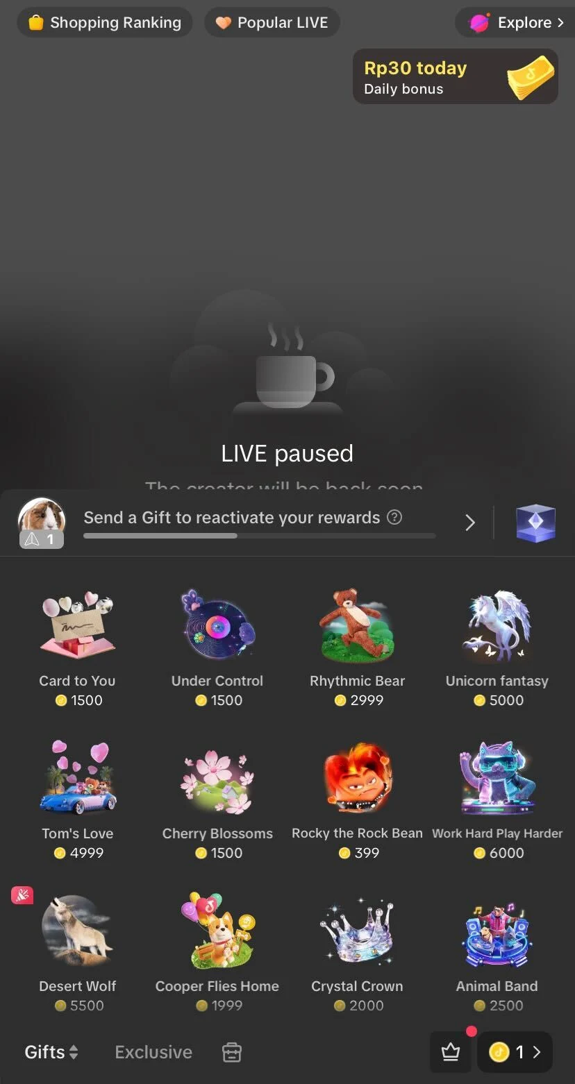 Daftar Harga Gift TikTok dari yang Termurah sampai Termahal